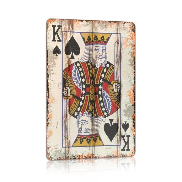 Rcxsigns | Wall Decor | Vintage Poker Metal Sign King Of Spades Tin ...